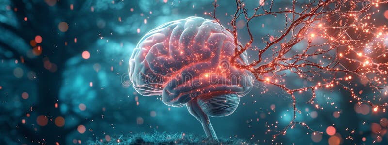 Models of the Human Brain Tree Stock Illustration - Illustration of ...