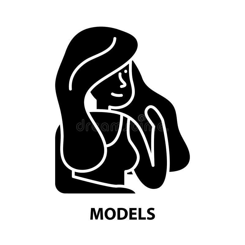 Models Icon, Black Vector Sign with Editable Strokes, Concept ...