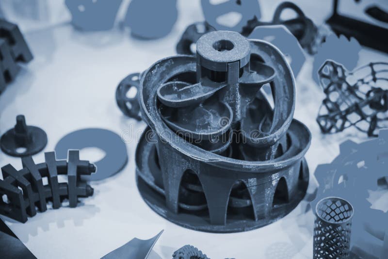 Models Printed by 3d Printer. Copy Space Stock Photo - Image of ...