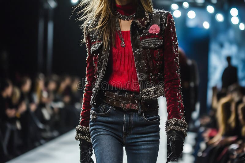 A Vibrant Catwalk Display in a Fashion-forward Runway Show in the Heart ...