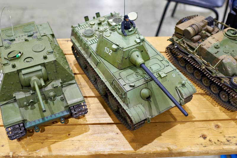 Models of Tanks on Radio Control Stock Photo - Image of control, metal ...