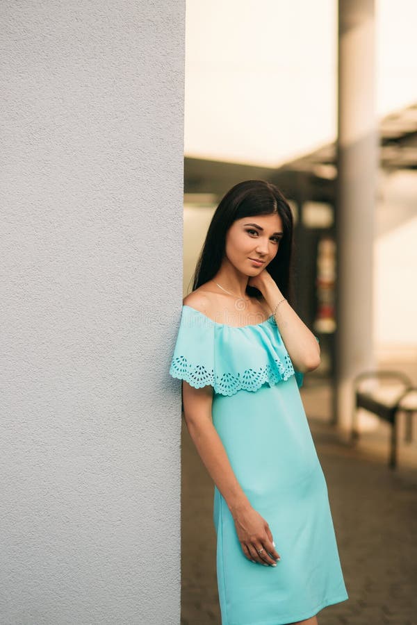 Models Walk Around the City and Use Gadgets. Sunny Day. Summer Stock ...