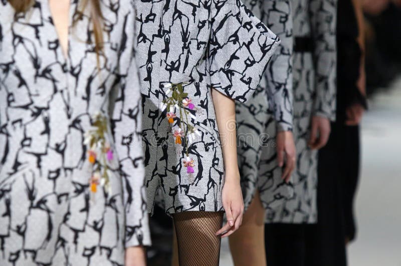 Models Walk Runway during Fashion Show Stock Photo - Image of modern ...