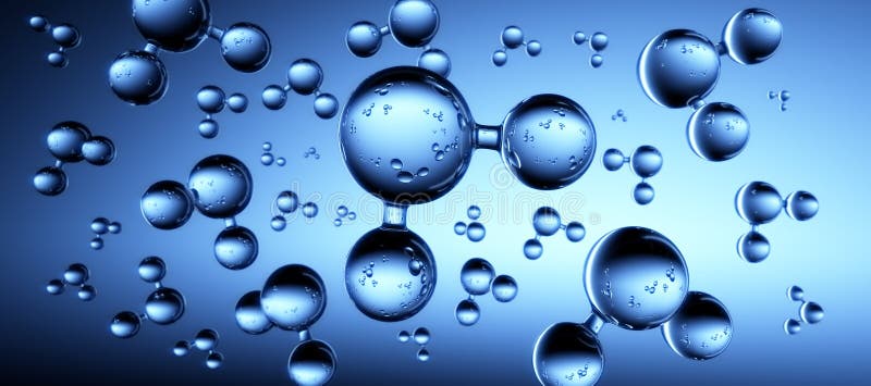 Models of Water Molecules - 3D Stock Illustration - Illustration of ...