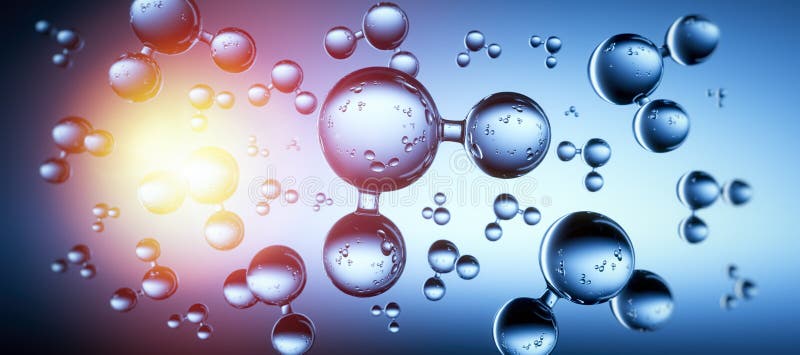 Models of Water Molecules - 3D Stock Illustration - Illustration of ...