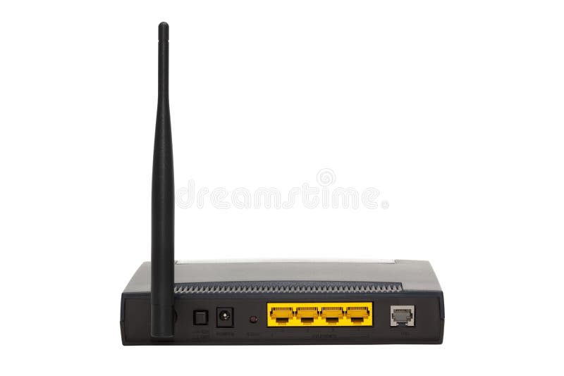 Wifi Modem on Table in Living Room. Home Internet Connection Stock ...