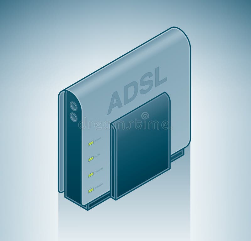 Icône De Vecteur De Modem Ou De Routeur D'ADSL Dans La Ligne Style ...