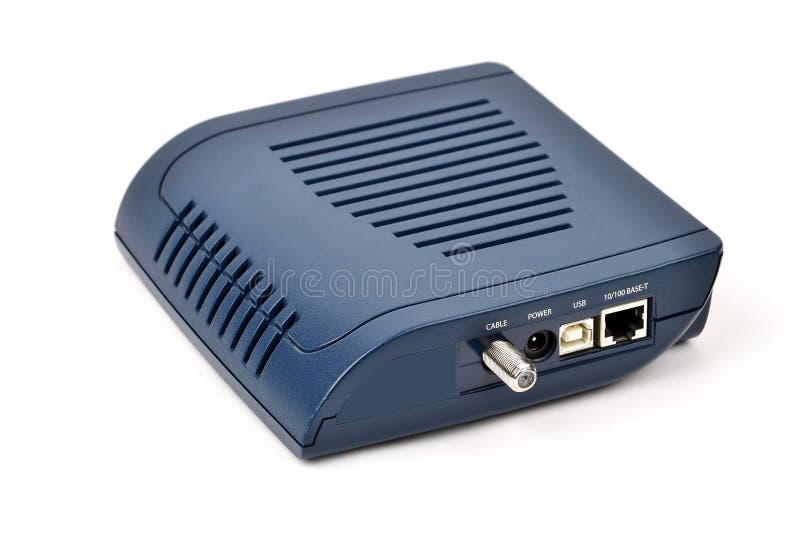 Modem por cabo imagem de stock. Imagem de internet, co - 16216611