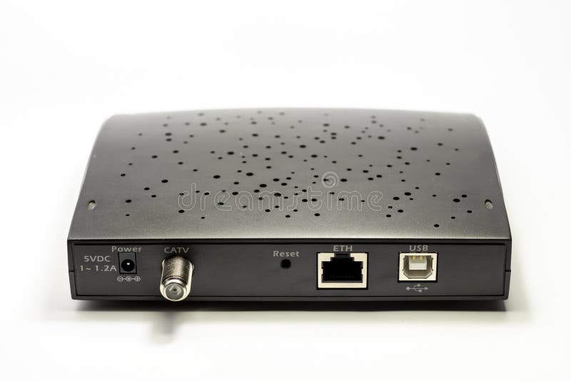 Modem De Roteador Antigo Isolado Em Fundo Branco Foto de Stock - Imagem ...