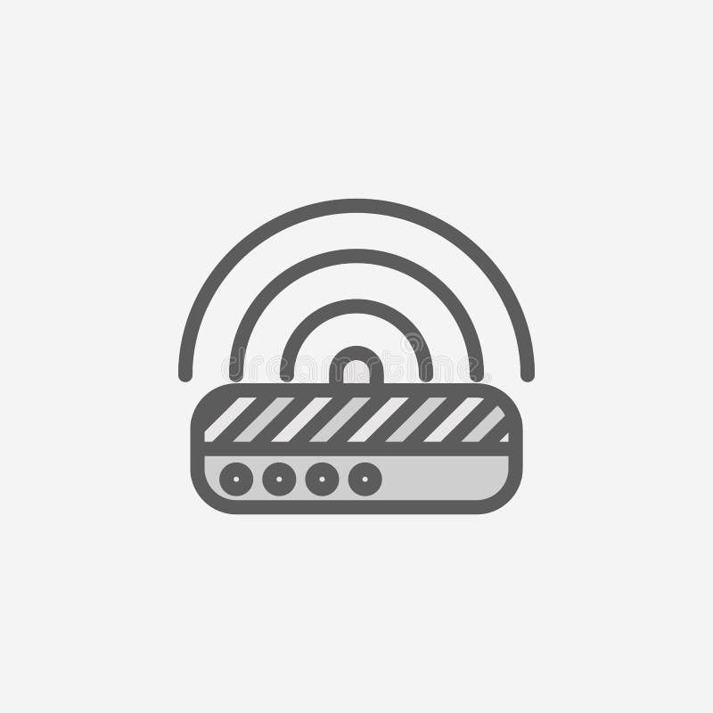 Modem Field Outline Icon. Element of 2 Color Simple Icon. Thin Line ...