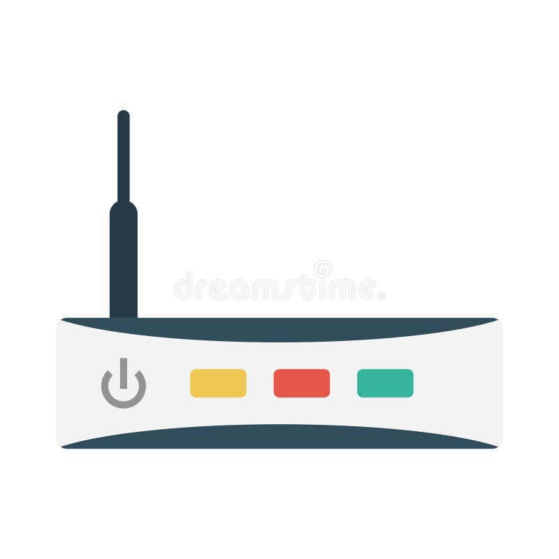 Modem Flat Black Silhouette Icon Stock Vector - Illustration of ...
