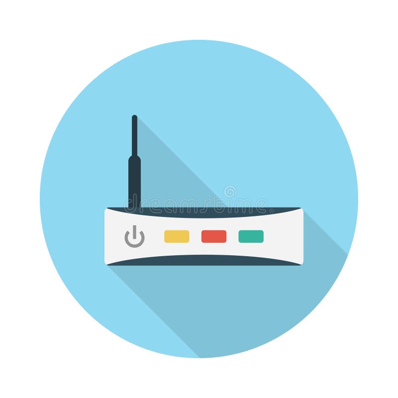 Modem Flat Black Silhouette Icon Stock Vector - Illustration of ...