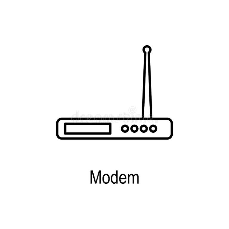 Modem Icon. Element of Computer Part for Mobile Concept and Web Apps ...