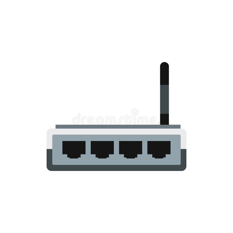Modem icon, flat style stock illustration. Illustration of electronic ...