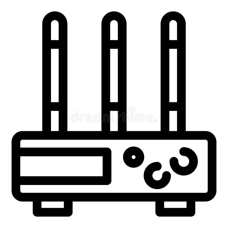 Modem Icon, Black Monochrome Style Stock Vector - Illustration of ...