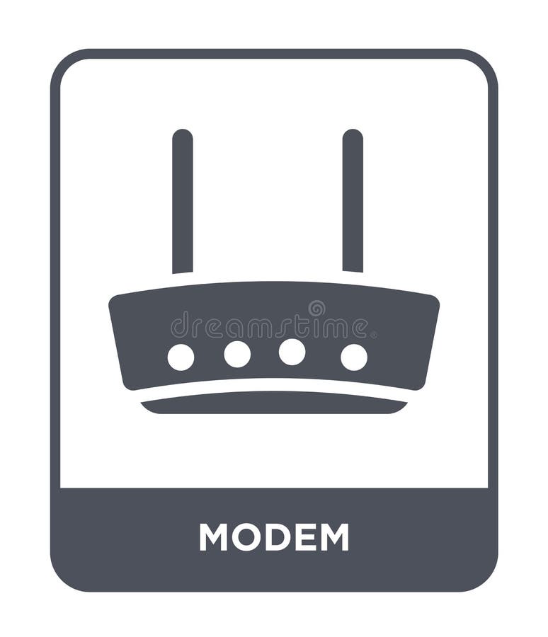 Modem Icon in Trendy Design Style. Modem Icon Isolated on White ...