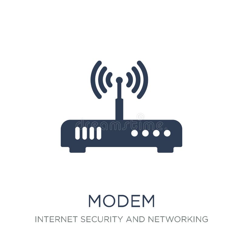 Modem Icon Vector Sign and Symbol Isolated on White Background, Modem ...