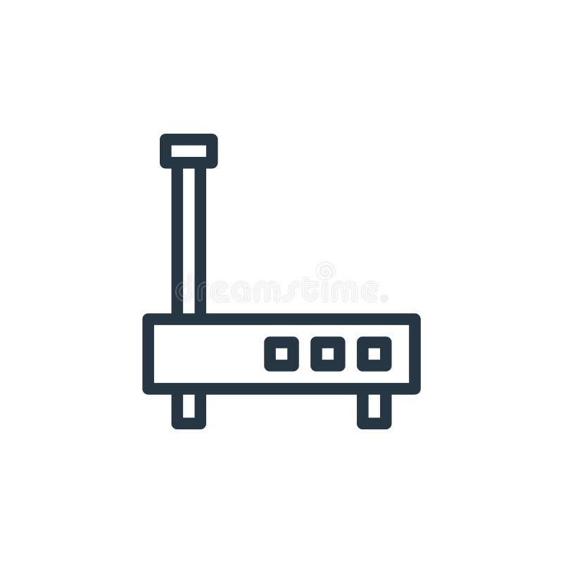 Modem Icon Vector from Computer Hardware Concept. Thin Line ...