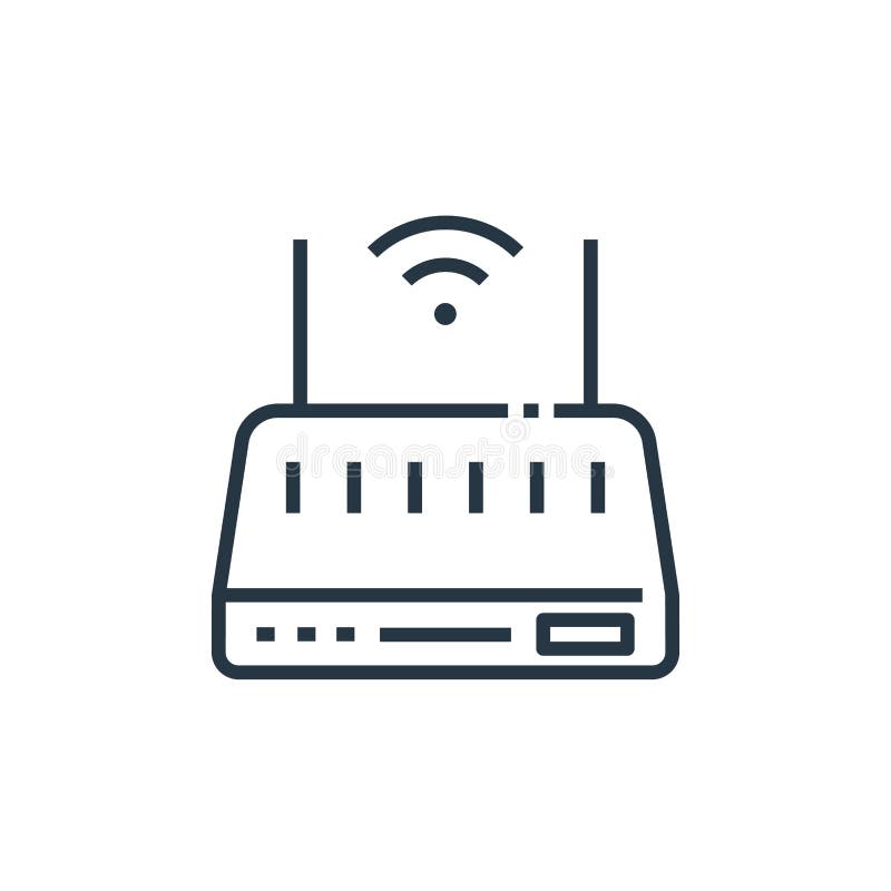 Modem Icon Vector from Smart Home Concept. Thin Line Illustration of ...