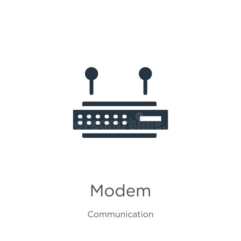Modem Icon Vector. Trendy Flat Modem Icon from Communication Collection ...