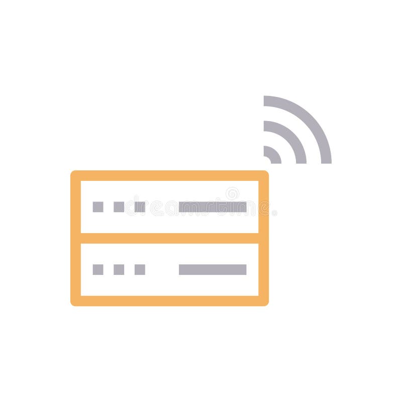 Modem Vector Color Line Icon Stock Vector - Illustration of access ...