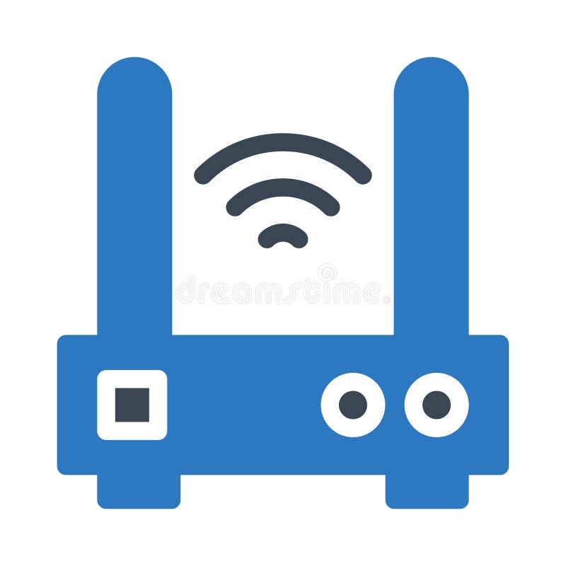 Modem Vector Glyph Color Icon Stock Illustration - Illustration of ...