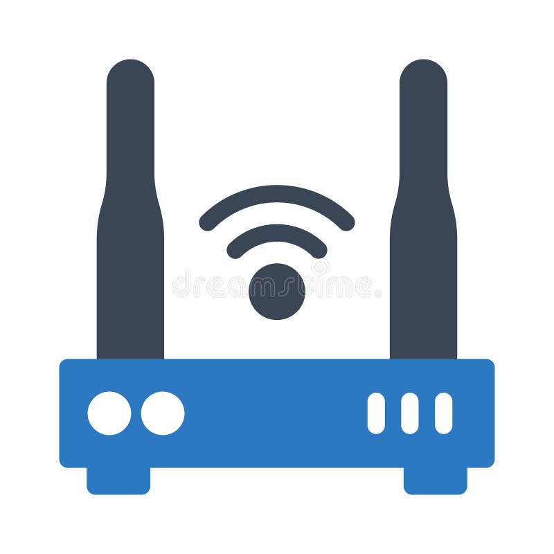 Modem Vector Glyph Color Icon Stock Illustration - Illustration of ...