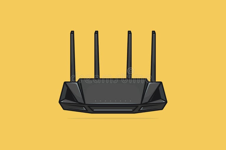 Modem Internet Router Technology Device Vector Illustration. Stock ...