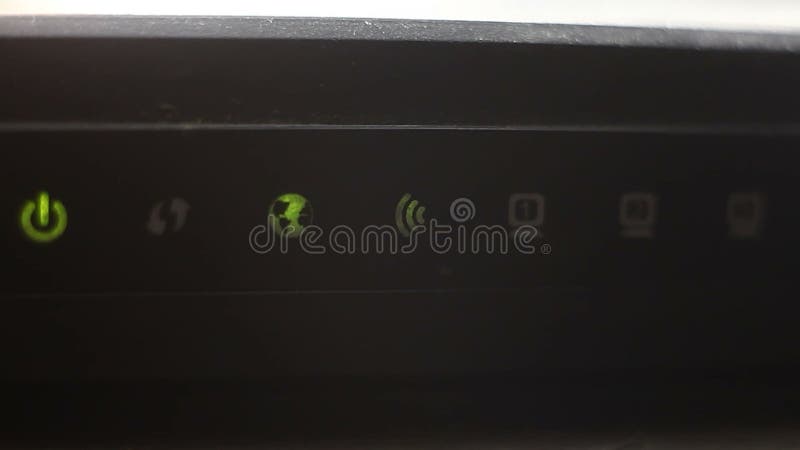 Modem Light Blinking Wi Fi Black Box Video Stock Video - Video of plug ...