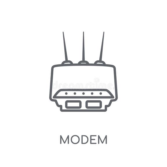 Modem Linear Icon. Modern Outline Modem Logo Concept on White Ba Stock ...