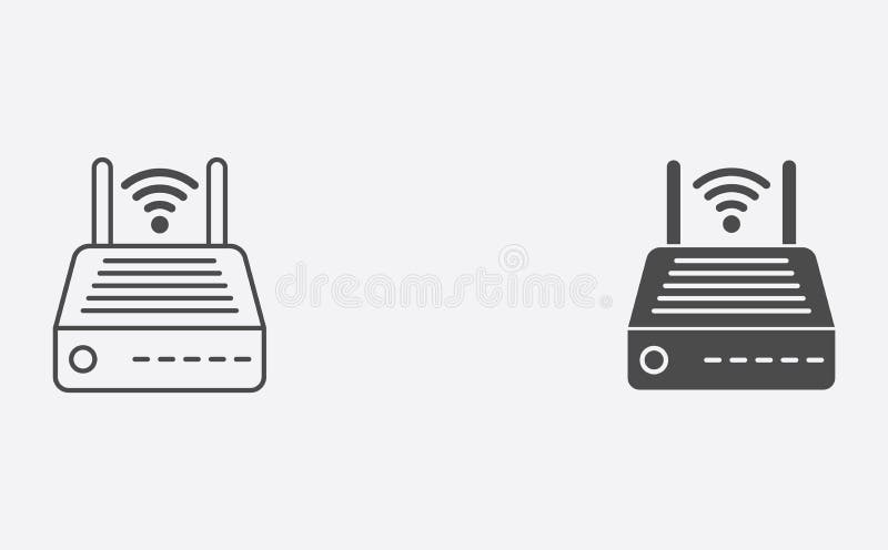Modem Outline and Filled Vector Icon Sign Symbol Stock Vector ...