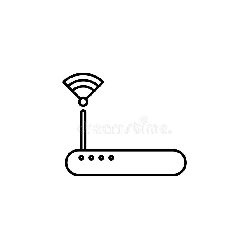 Modem Outline Icon. Element of Equipment Icon for Mobile Concept and ...