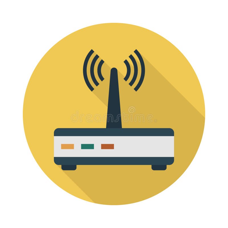 Modem Reception Vector Flat Icon Stock Vector - Illustration of ...