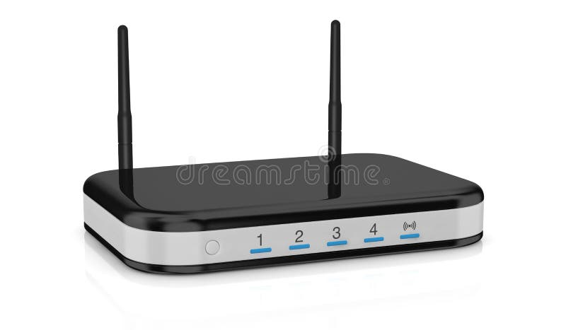 Wireless Network Router stock illustration. Illustration of digital ...