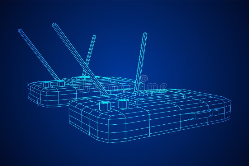 Modem Router with the Antenna High Speed Wireless Wifi Internet Stock ...