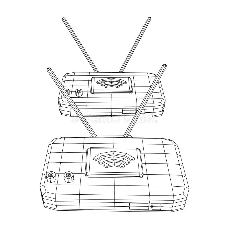 Modem Router with the Antenna High Speed Wireless Wifi Internet Stock ...