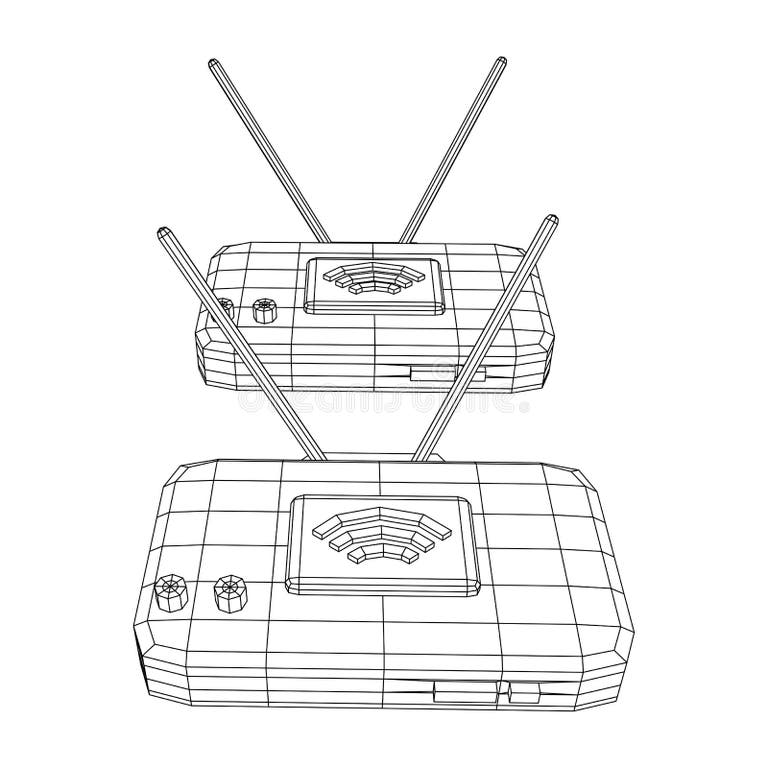 Modem Router with the Antenna High Speed Wireless Wifi Internet Stock ...