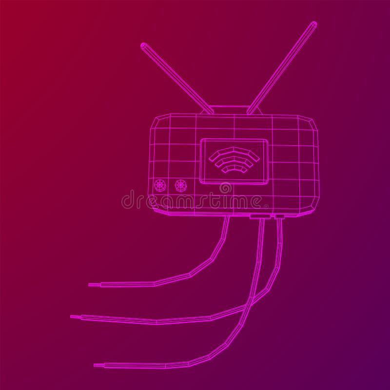 Modem Router with the Antenna High Speed Wireless Wifi Internet Stock ...