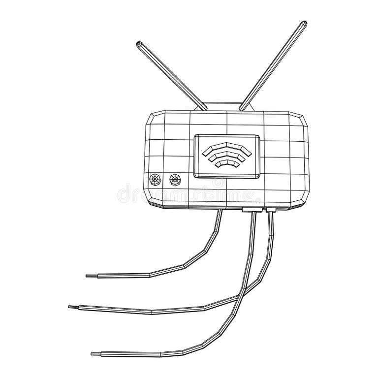 Modem Router with the Antenna High Speed Wireless Wifi Internet Stock ...