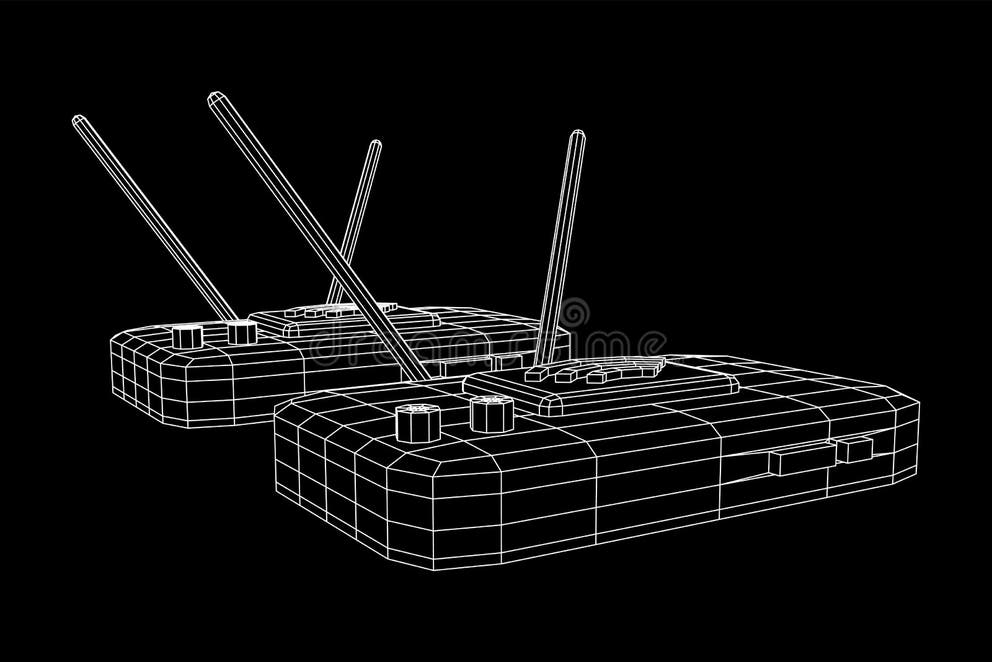 Modem Router with the Antenna High Speed Wireless Wifi Internet Stock ...