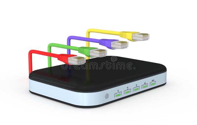 Modem router stock illustration. Illustration of colorful - 35858969