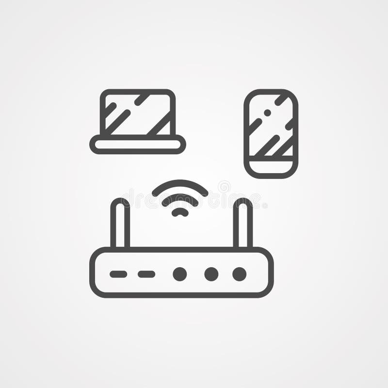 Modem Router Vector Icon Sign Symbol Stock Vector - Illustration of ...