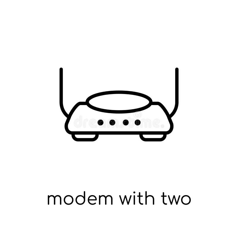 Modem Vector Icon on Transparent Background, Modem Logo Design Stock ...