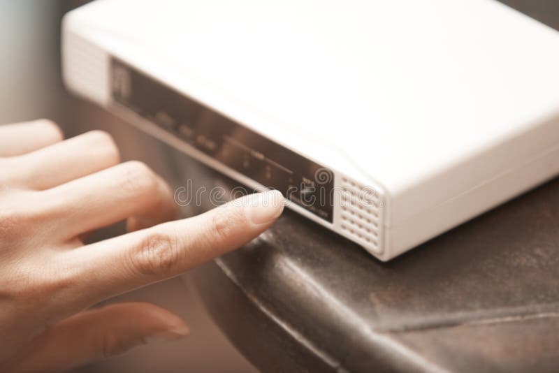 Modem using stock photo. Image of close, connection, interaction - 54429220