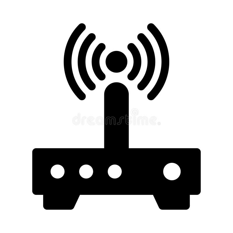 Modem Vector Glyph Flat Icon Stock Vector - Illustration of technology ...