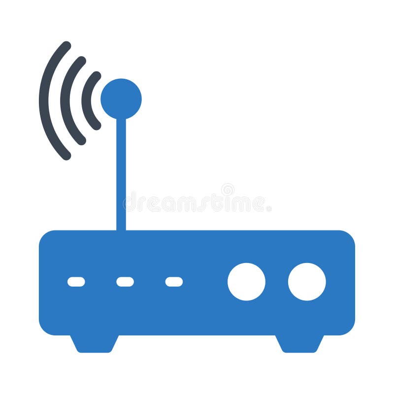 Modem vector glyphs icon stock illustration. Illustration of thin ...