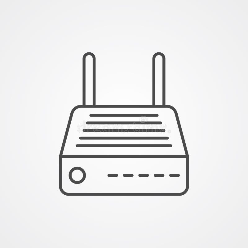 Modem Vector Icon Sign Symbol Stock Vector - Illustration of access ...