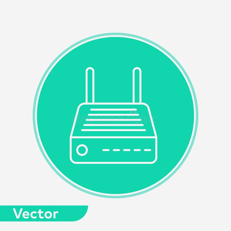 Modem Vector Icon Sign Symbol Stock Vector - Illustration of access ...