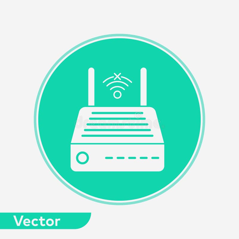 Modem Vector Icon Sign Symbol Stock Vector - Illustration of business ...