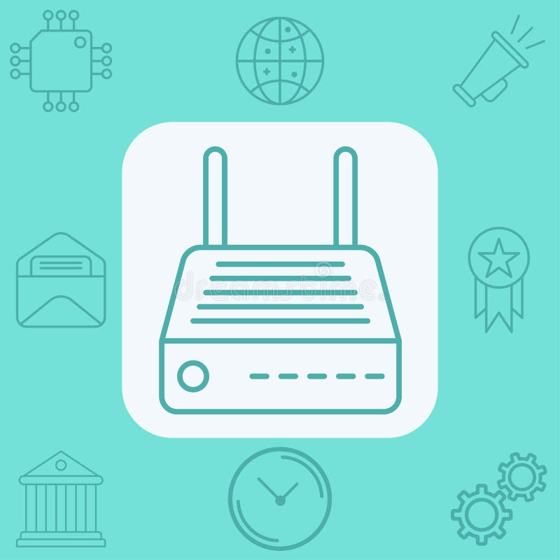 Modem Vector Icon Sign Symbol Stock Illustration - Illustration of ...